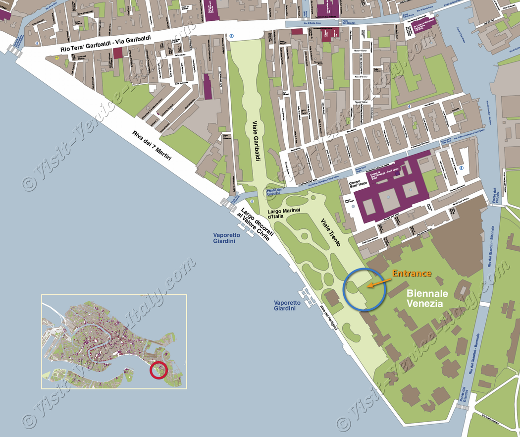 Venice Architecture Biennale 2025 Map Adress and Venues