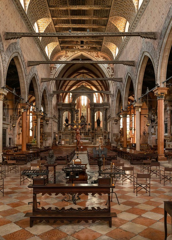 Santo Stefano Church and Cloister in Venice Italy