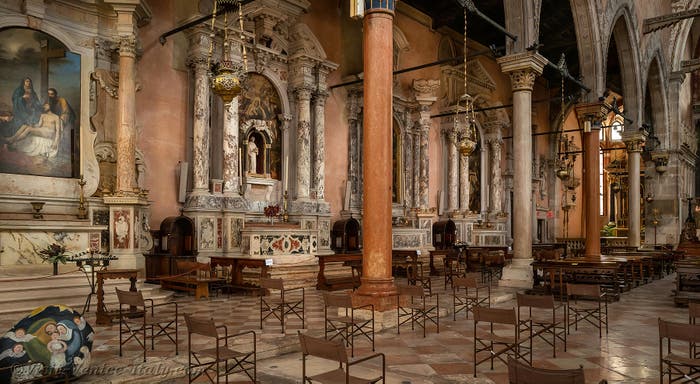 Santo Stefano Church and Cloister in Venice Italy