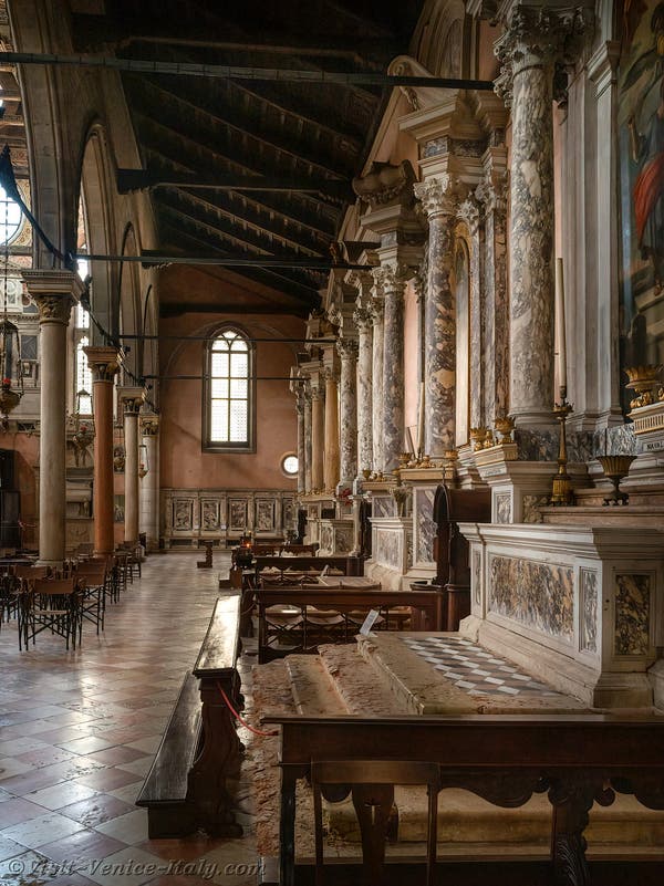 Santo Stefano Church and Cloister in Venice Italy