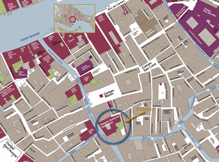 Palazzo Scala Contarini del Bovolo Situation in Venice Italy