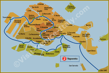 Water Bus Venice Vaporetto Line 2 ACTV
