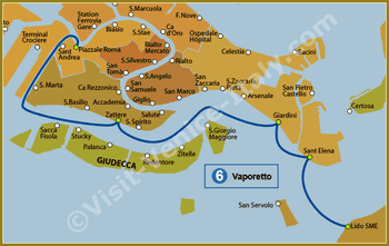 Transport Vaporetto Waterbus bus lines maps Venice Italy