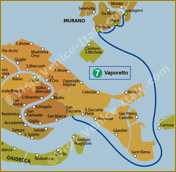 Transport Vaporetto Waterbus bus lines maps Venice Italy