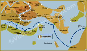 Transport Vaporetto Waterbus bus lines maps Venice Italy